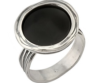 Black onyx ring | Etsy