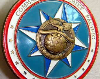 Vietnam Era Commander in Chief Pacific Command Enamel Pocket Badge