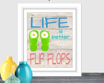 Flip flop poster | Etsy