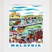 Malaysia Travel Poster Asian Wall Art Print ZT320