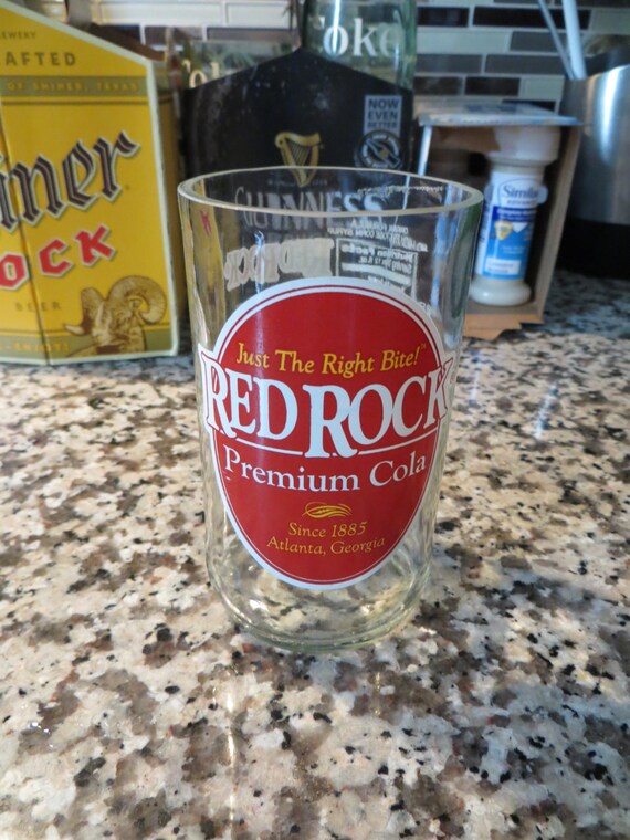 Items similar to Red Rock Cola bottle glass on Etsy