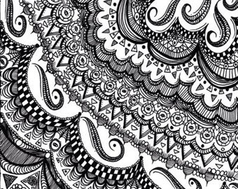 Zentangle sun | Etsy