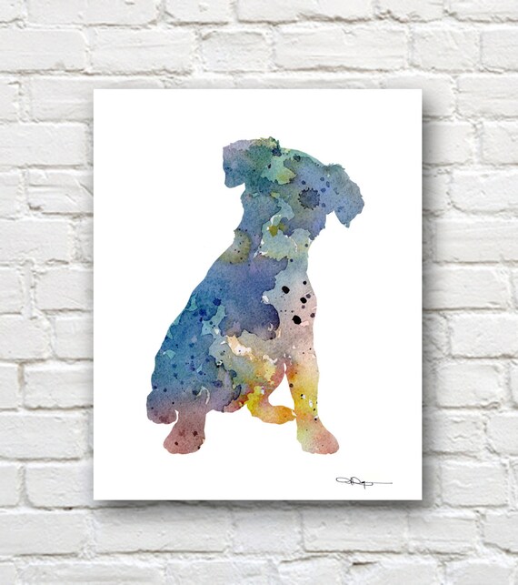 Jack Russell Terrier Art Print Abstract by 1GalleryAbove on Etsy
