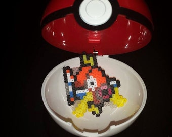 Magikarp Perler Bead With Pokeball Display