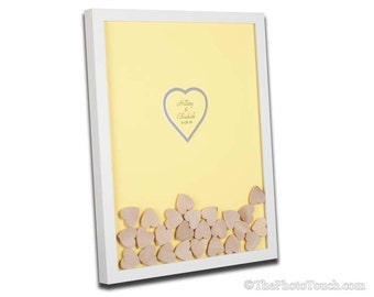 Wedding Guest Book Frame Drop In Top Wood by WeddingGuestbook