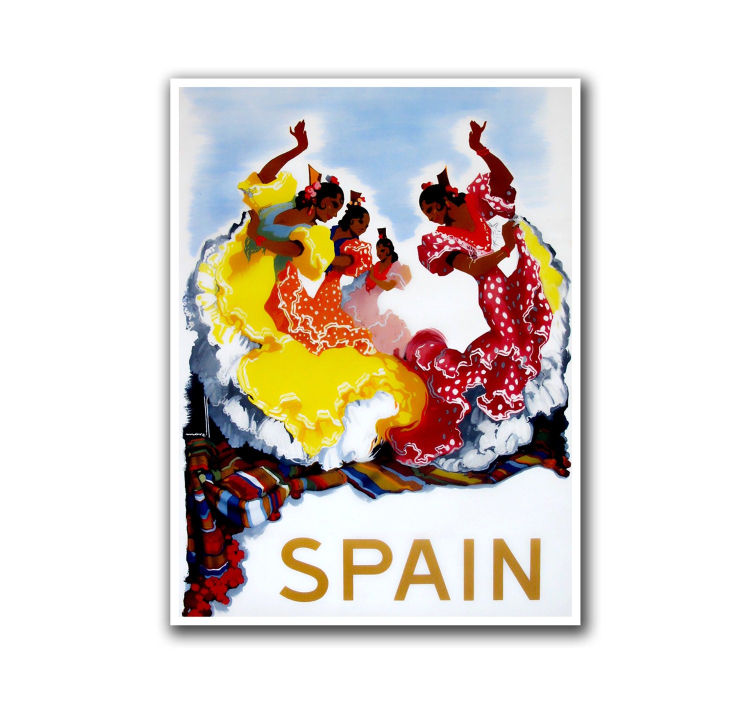 Spain Art Vintage Travel Poster Spanish Decor H135