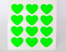 Unique green heart stickers related items | Etsy