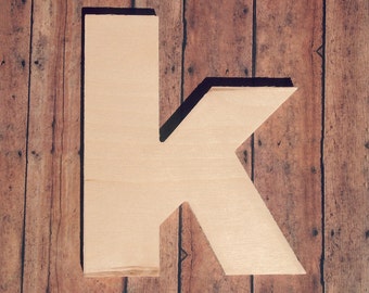Wooden letter k | Etsy