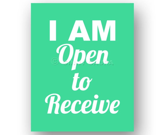 Items Similar To I Am Open To Receive Affirmation Word Art For
