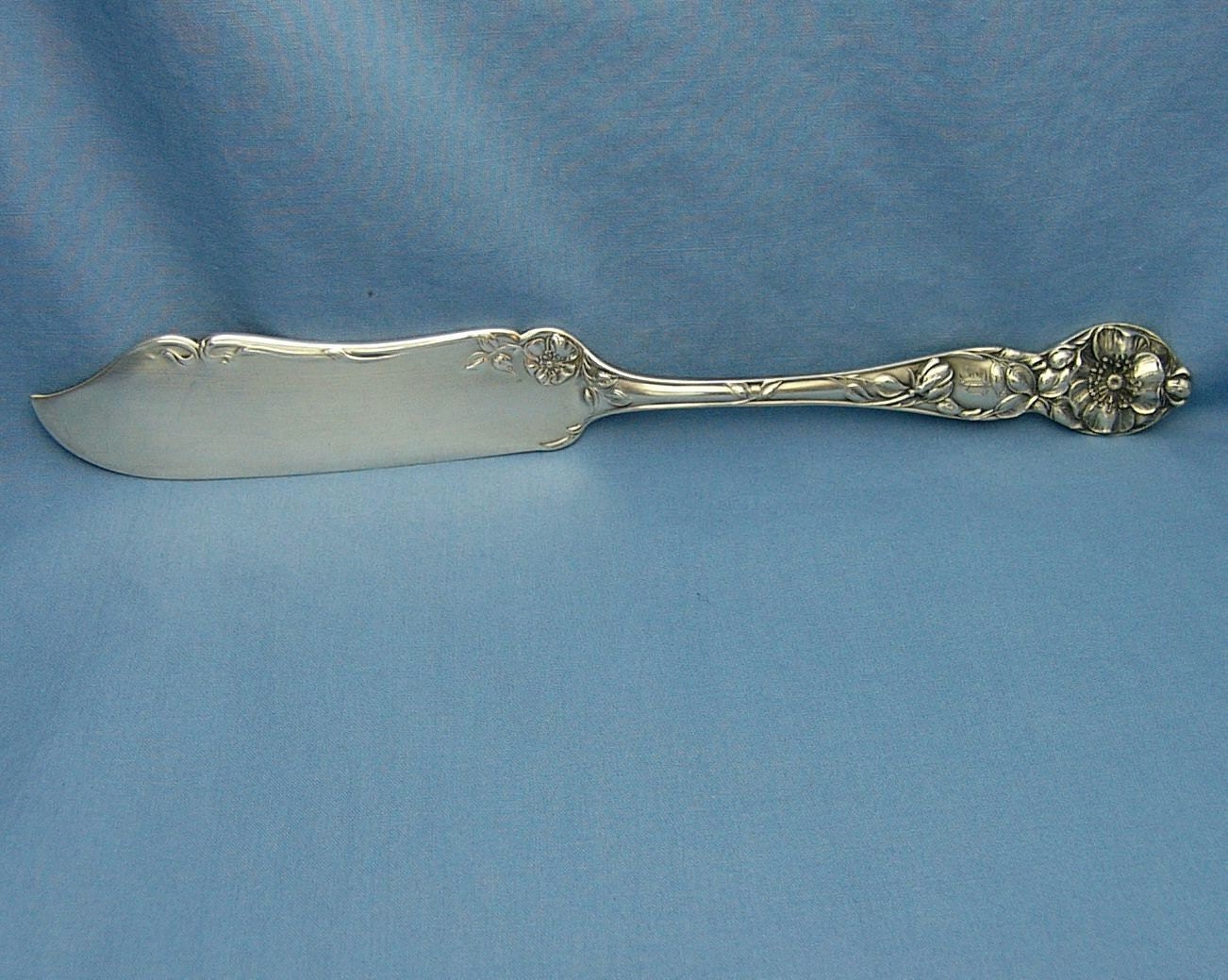 Watson Sterling Butter Knife 1903 Wild Rose Pattern, Ornate Sterling ...