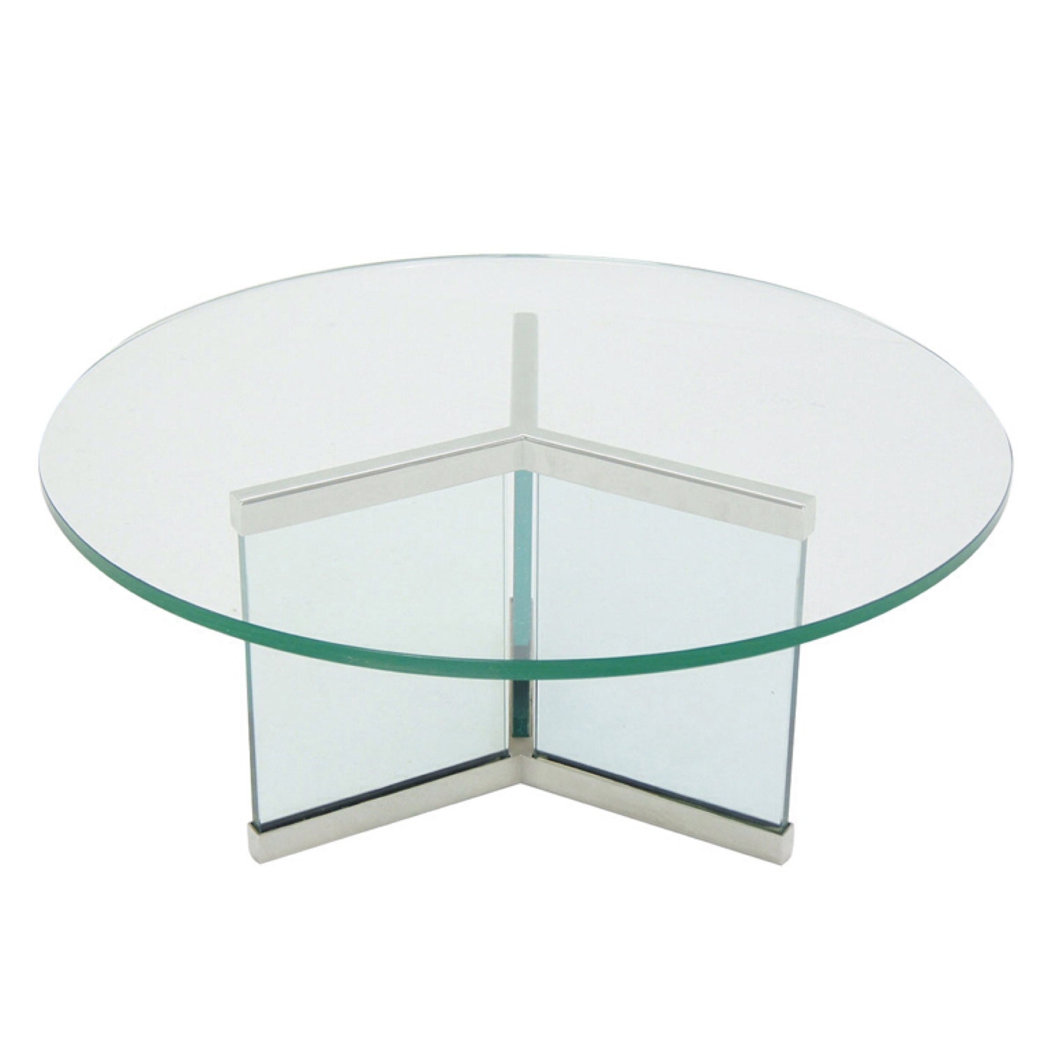 Modern Vintage Irvin Rosen for Pace Chrome Glass Coffee Table Base ...
