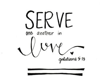 Popular items for serve one another on Etsy