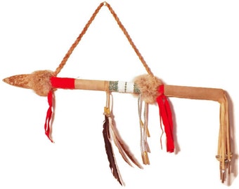 Spear Dance Stick, Native American Indian Inspired, Made with feathers ...