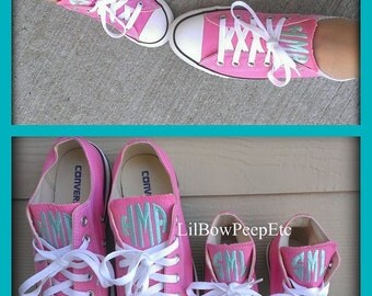 Toddler or Kids Monogrammed Converse Sneakers