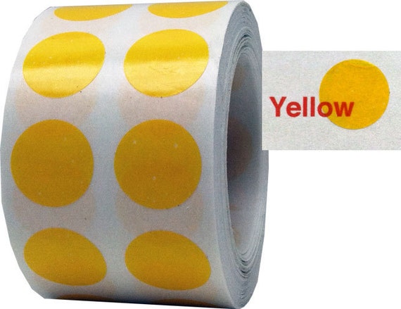Translucent Yellow Dot Stickers Small 1/2 Inch Round