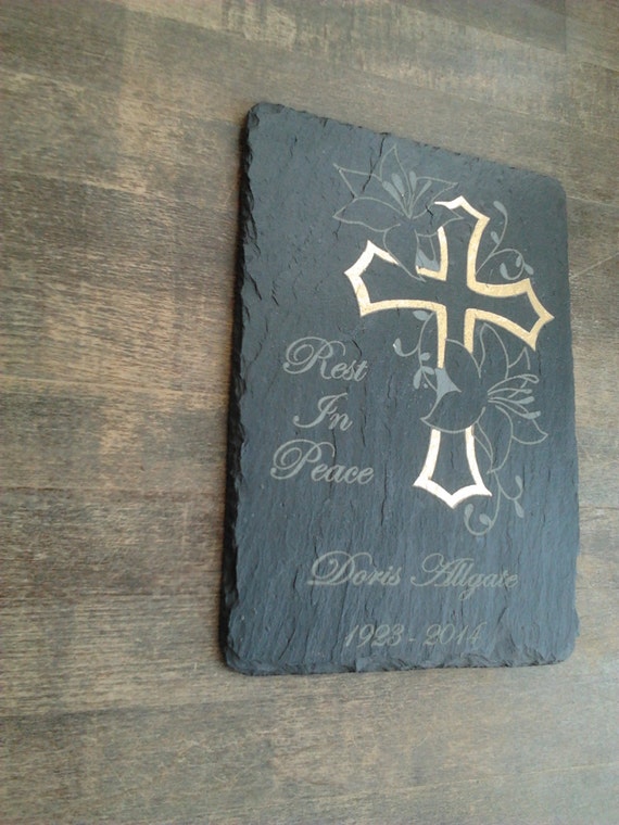 Memorial Slate Plaque Engraved Personalised for your loved