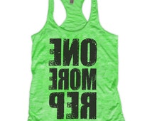 One More Rep, Lifting Workout Tank Top Racerback, Workout Clothes, Wake ...