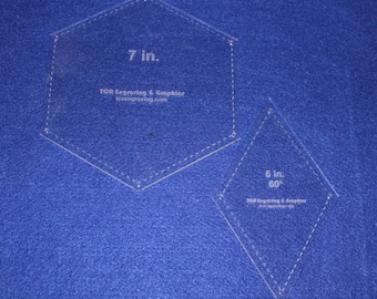 Laser Cut Quilt Templates 3/8 Acrylic-Clear by QuiltingTemplates