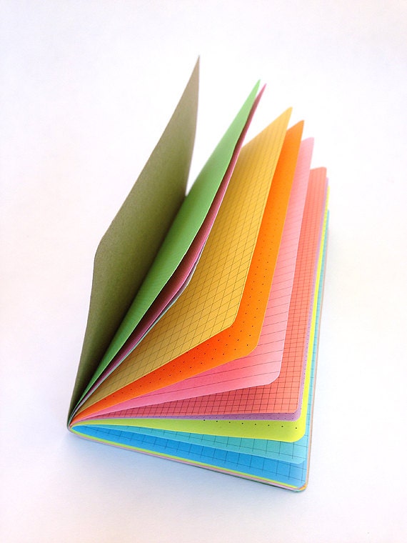 Multi-color Rainbow Traveler's Notebook Insert Choice