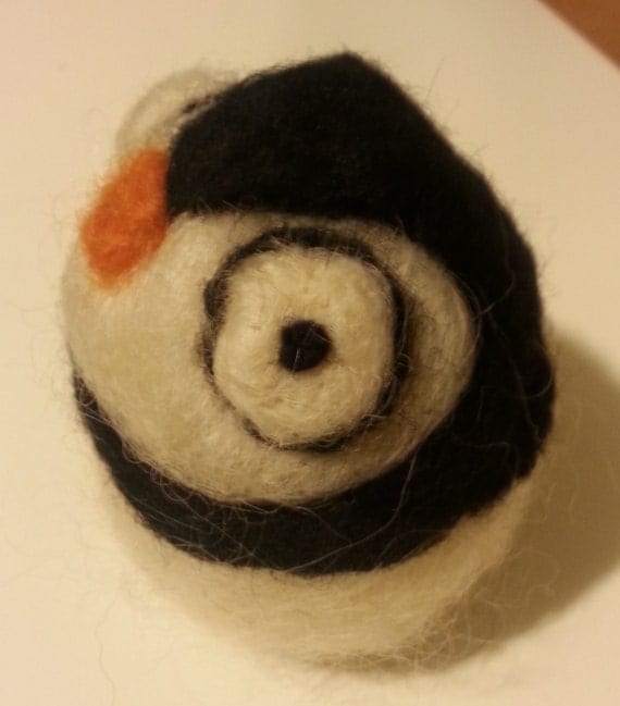 Items similar to Felted Wool Penguin Great toy or gift or decoration ...