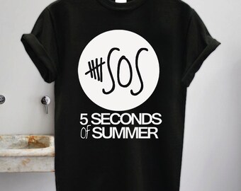 5 Second of summer shirt 5SOS Official Logo tshirt