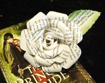 vintage book paper roses long stemmed bouquet for weddings