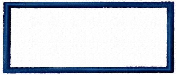 Rectangle Applique Patch Embroidery Design Instant Download