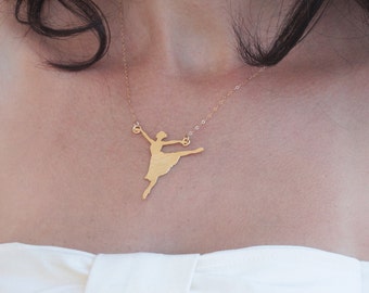 Silver Ballerina Necklace Pendant Ballet Dancer Ballerina