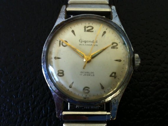 Vintage Men's Watch Breitling Wakmann Gigandet by delovelyness Vintage Men's Watch Breitling Wakmann Gigandet by delovelyness