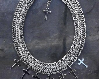 Chainmail cross | Etsy
