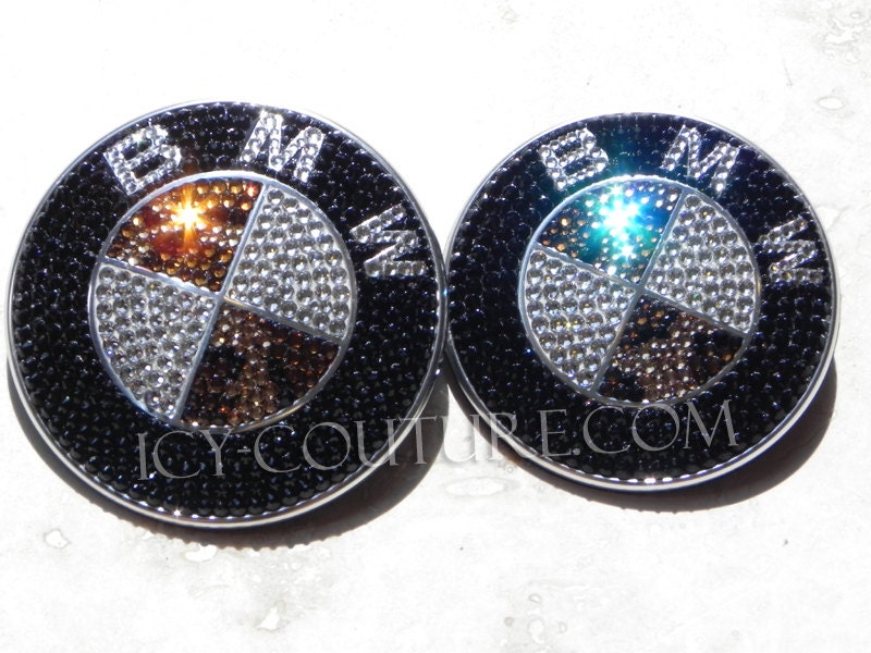 Leopard Bling BMW Emblem Custom Bedazzled Crystal Budge