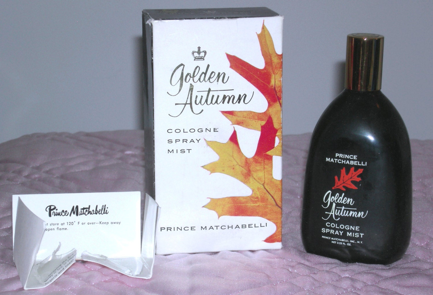 Vintage Golden Autumn PRINCE MATCHABELLI Cologne Spray Mist