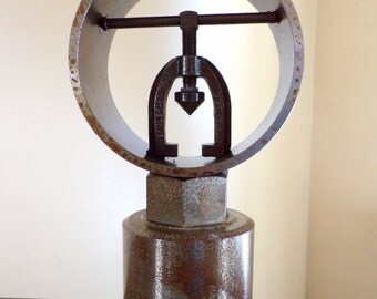 Abstract Recycled Found Metal Sculpture PRIMITVE