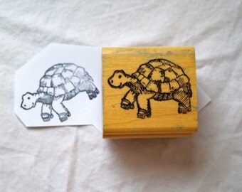 Items similar to Mini Turtle Rubber Stamp on Etsy