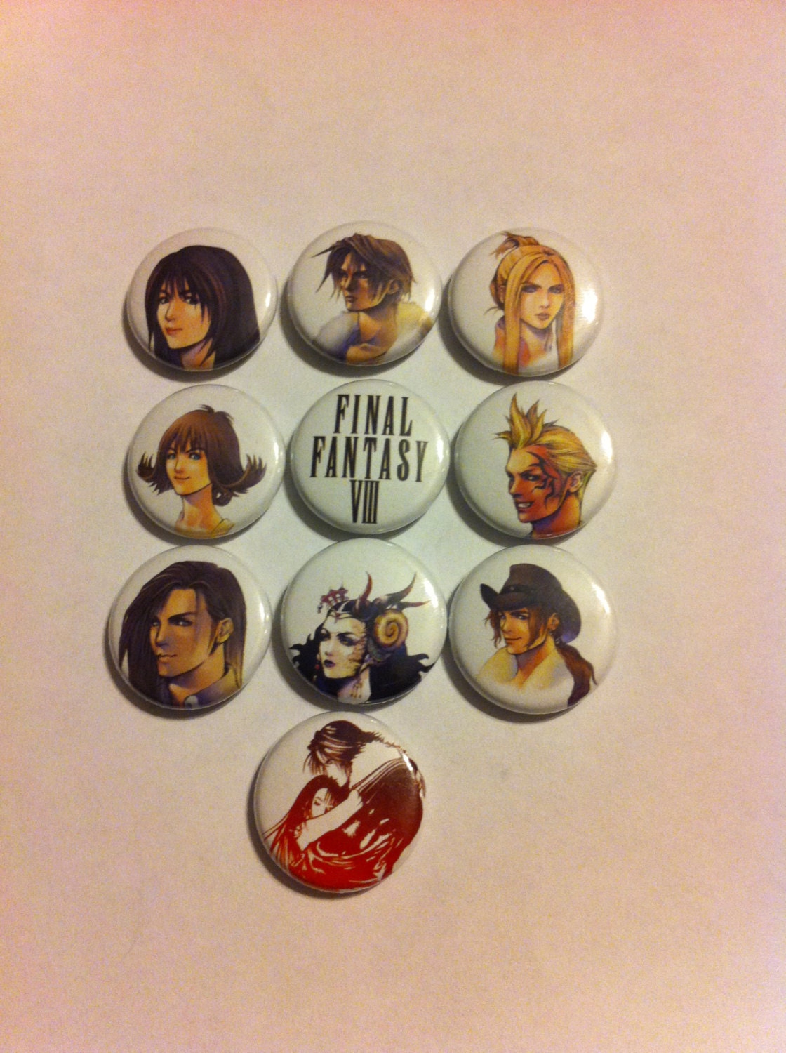Set of 10 Final Fantasy VIII Buttons! – Cool Pinback Buttons Online