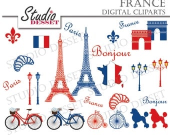 France Cliparts, Paris Clip Art, Red and Blue, Flag, Eiffel Tower ...