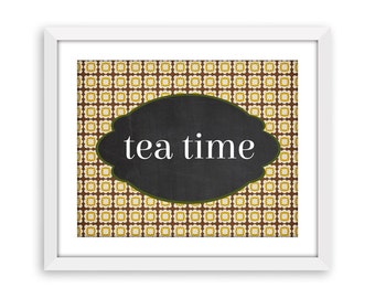 Tea time sign | Etsy