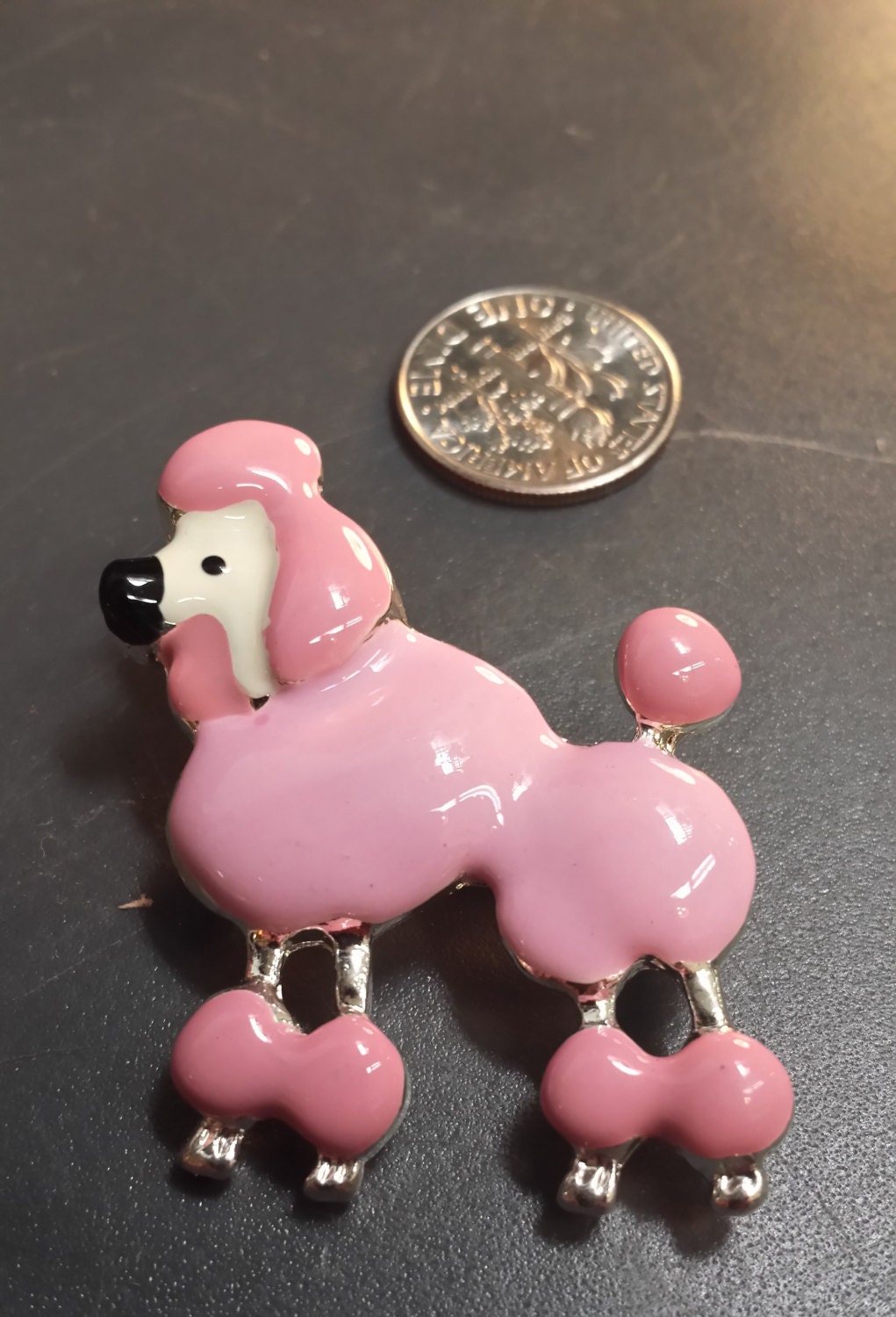 Pink poodle dog brooch – Haute Juice