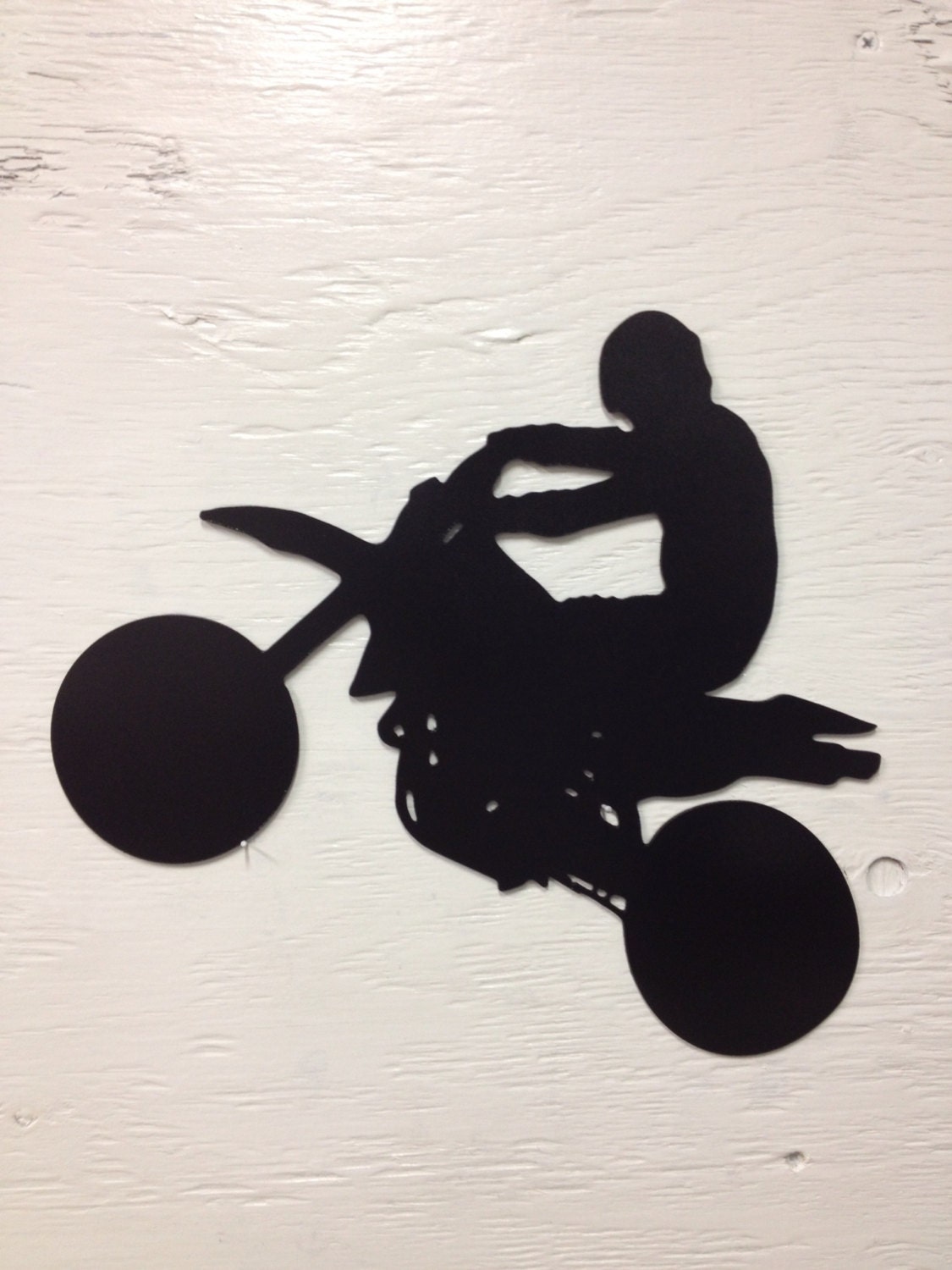 Metal Dirt Bike Motocross Silhouette 12 x 10