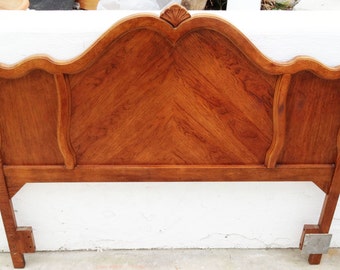 French Provincial Headboard QUEEN/ FULL Vintage Headboard/ French Mid ...