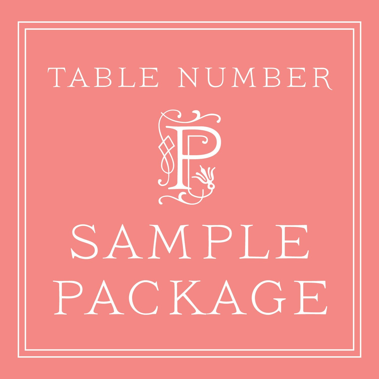 Wedding Table Number SAMPLE PACKAGE – OnePaperHeart – Stationary ...