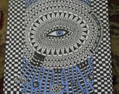 Items similar to Pen and Ink Drawing Blue Eye on Etsy