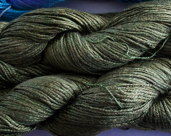 Olive green yarn | Etsy