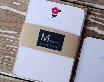 Personalized Notecards Set of 8 Kate by TwoSistersOriginals