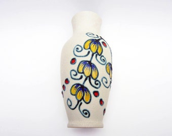 1950s ceramic PITCHERtextured Valcera Swiss potterycolorful