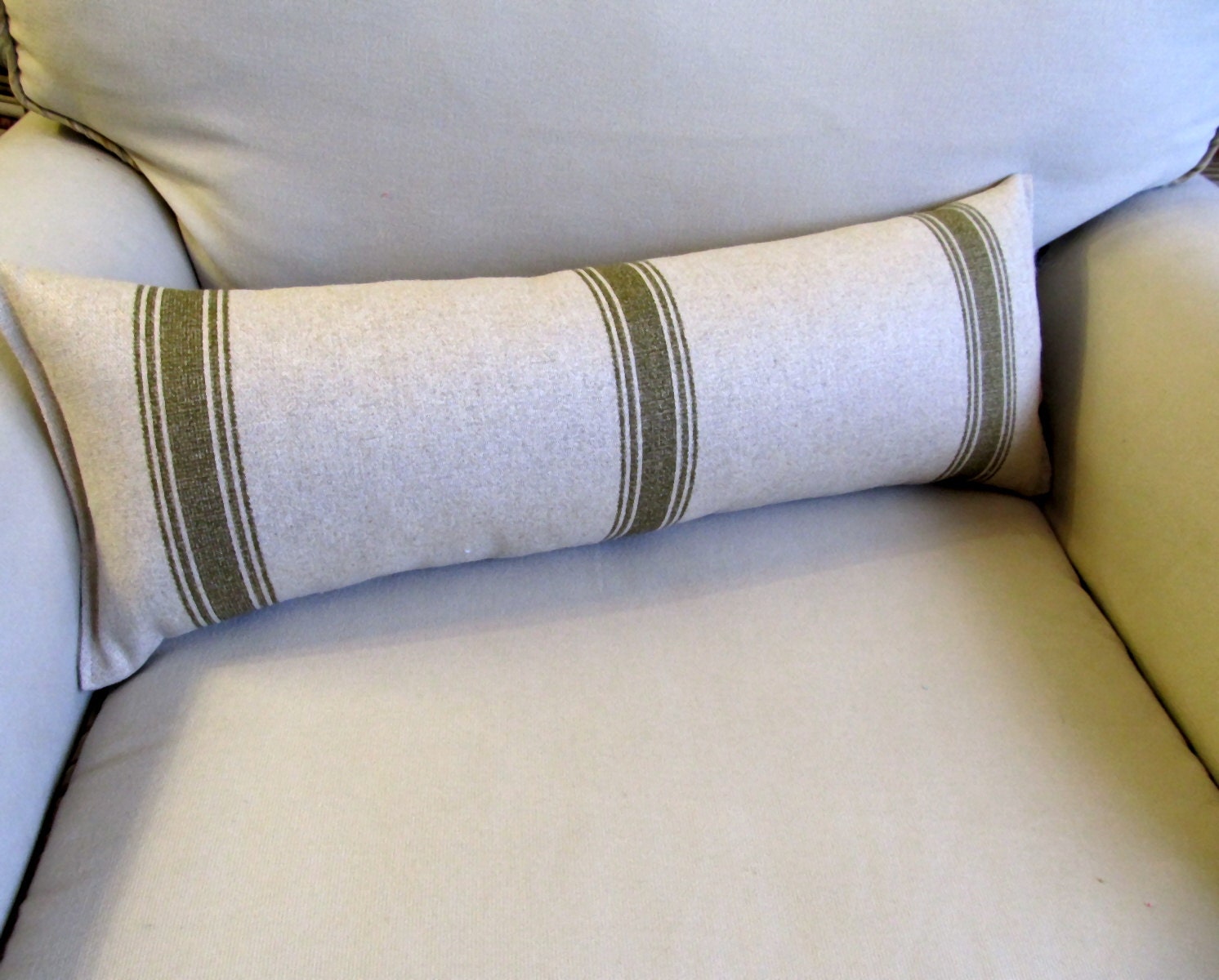 FRENCH LAUNDRY Linen/Cotton 9x25 Bolster/lumbar pillow in