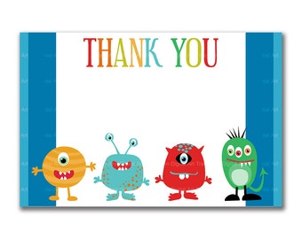 Monster thank you | Etsy