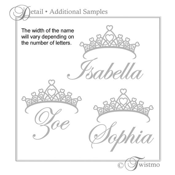 Girls Room Decor Vinyl Wall Decal Customized Name With