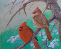 Popular items for cardinal and dogwood on Etsy