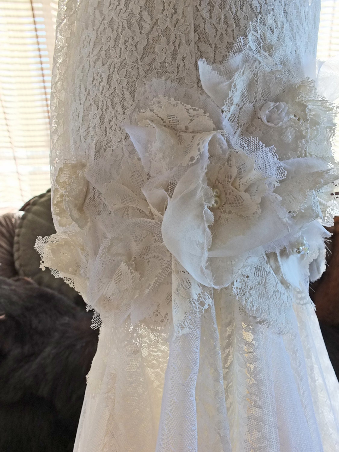 Flapper 1920s wedding dress handmade lace dress great gatsby